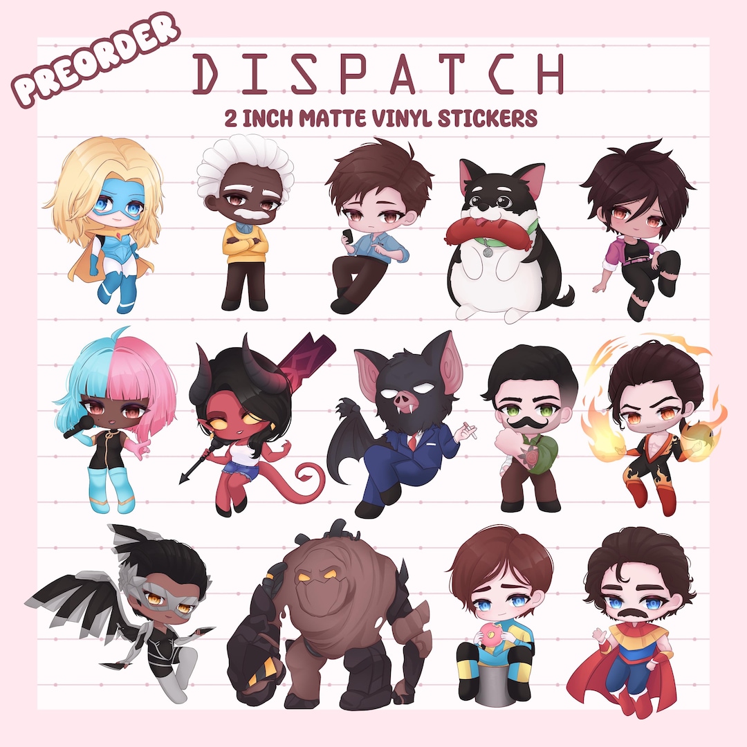 PREORDER: Dispatch Sticker Pack - 2 Inch Matte Vinyl Stickers - Etsy