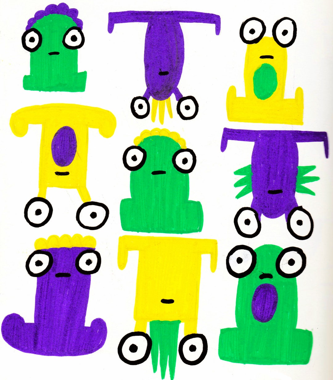 Funky Silly Monster - Etsy