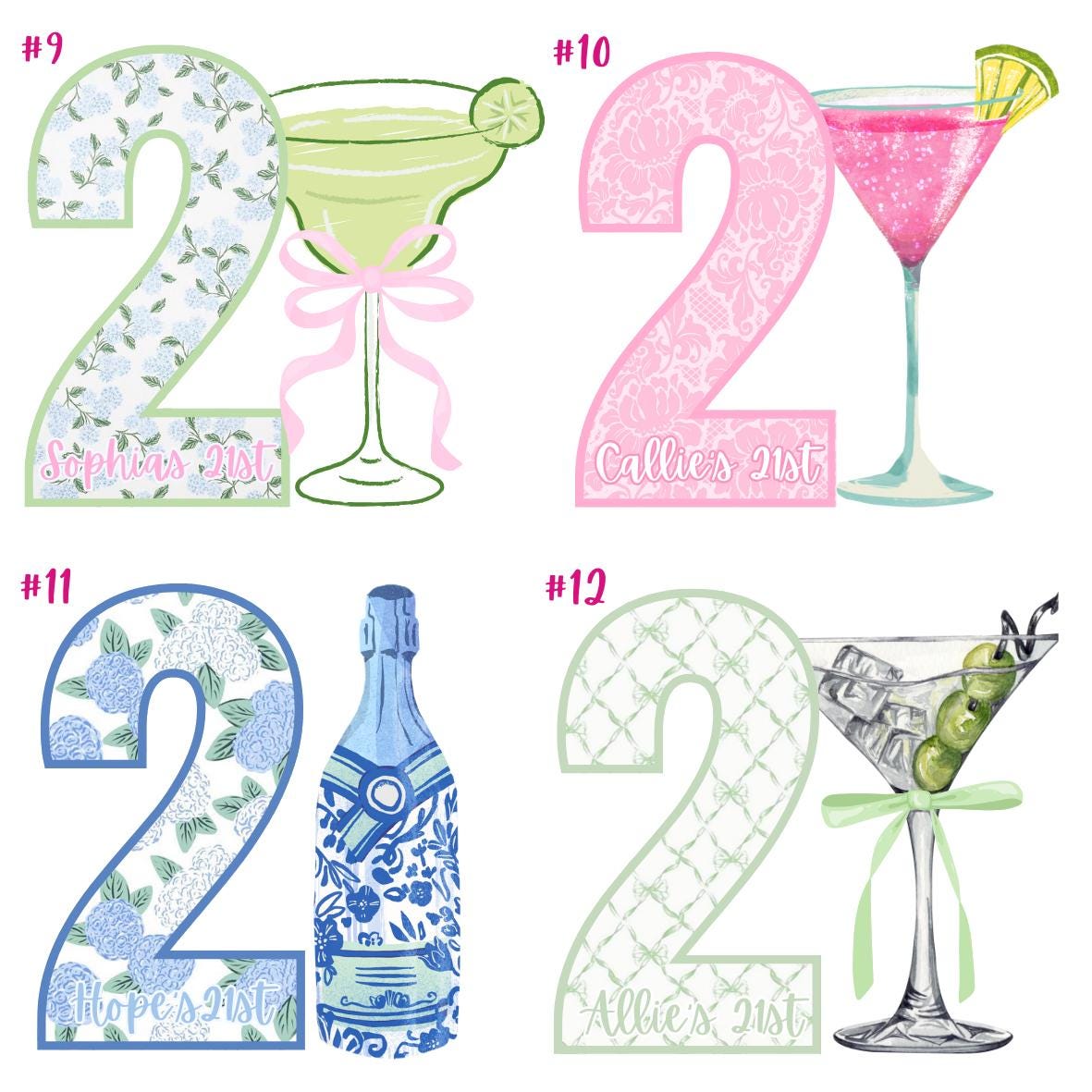 Custom 21st Signs | Digital Prints - Etsy