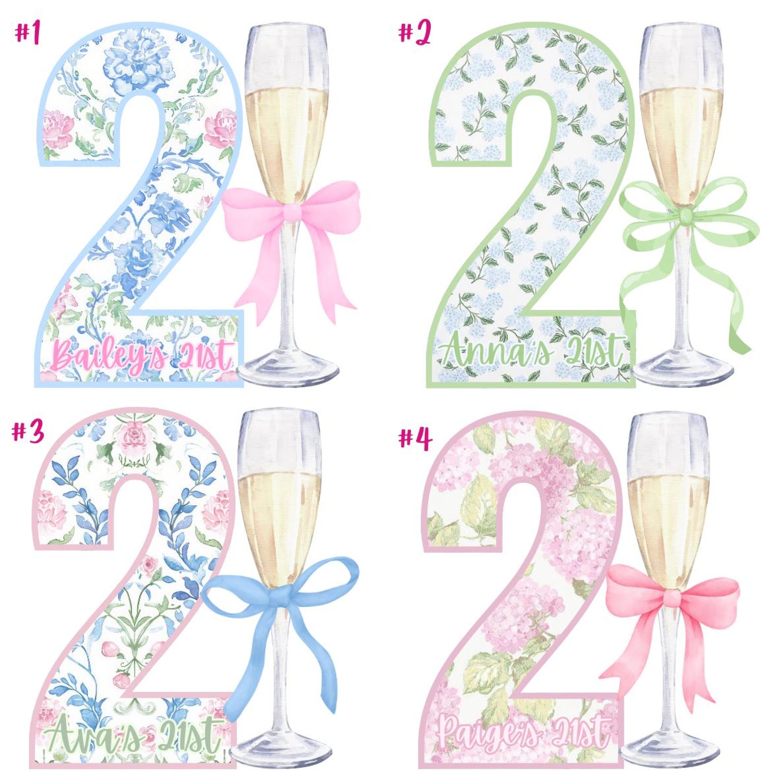 Custom 21st Signs | Digital Prints - Etsy