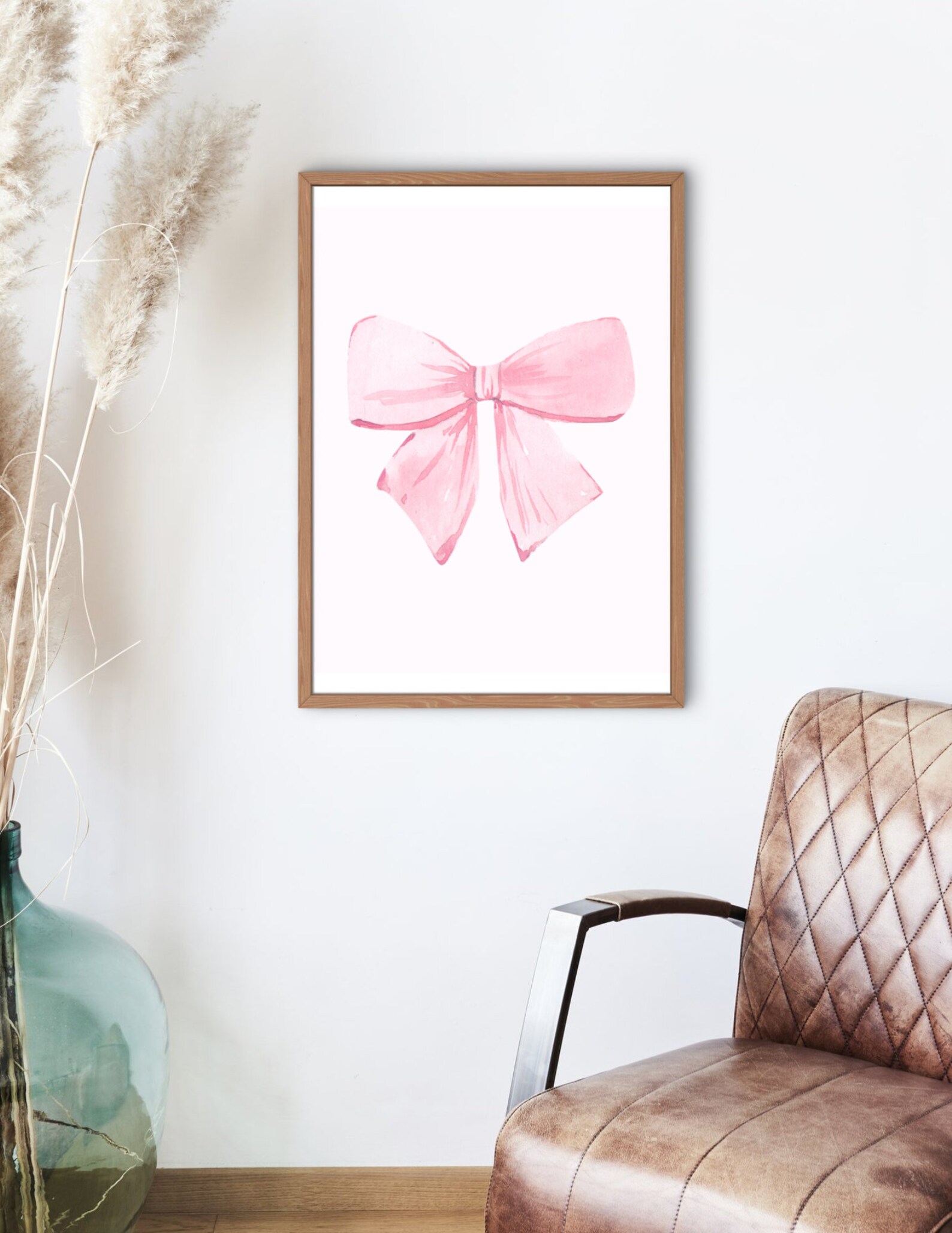 Pink Bow Watercolor Print: Preppy Wall Art (digital Download) - Etsy