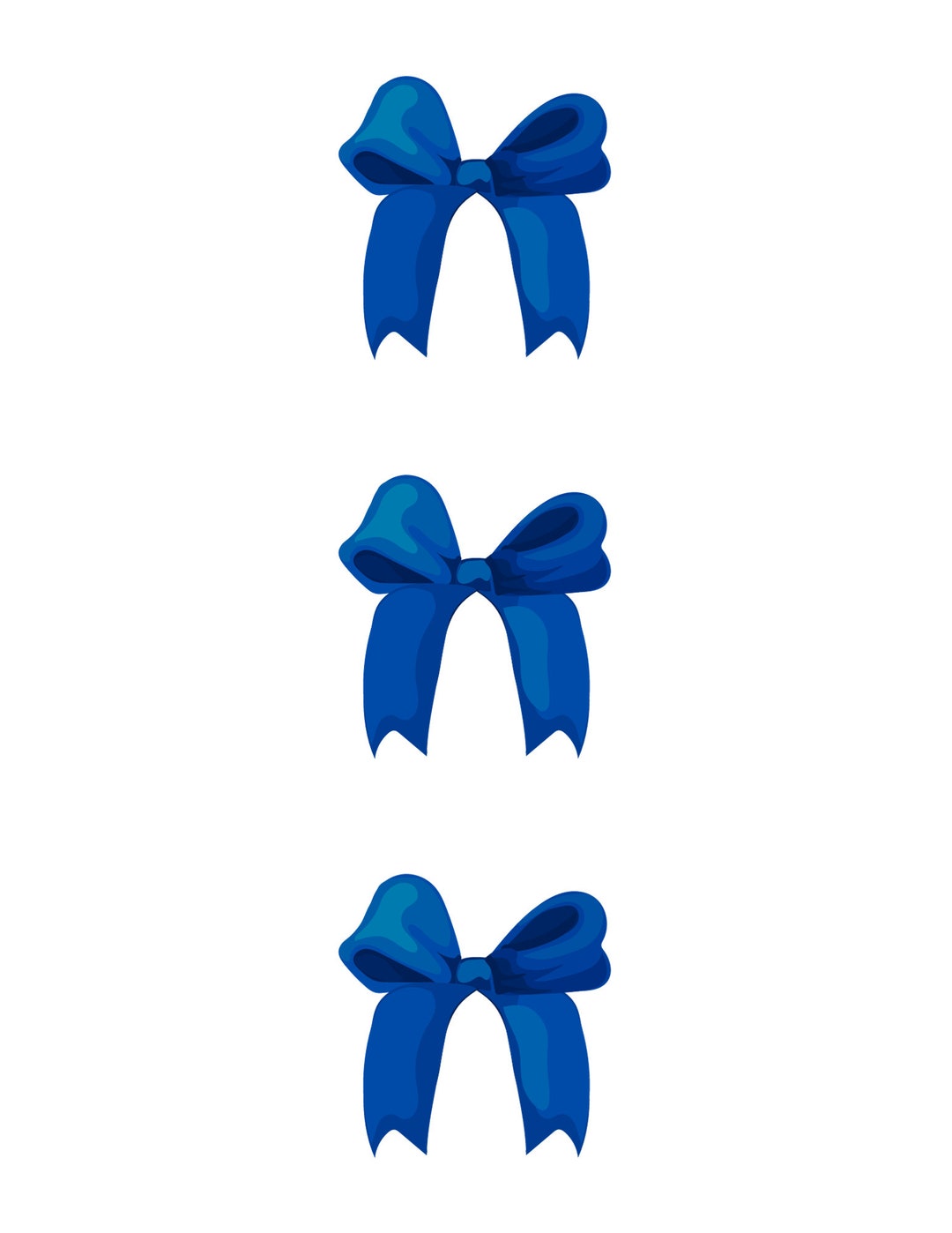 3 Dark Blue Bows - Etsy