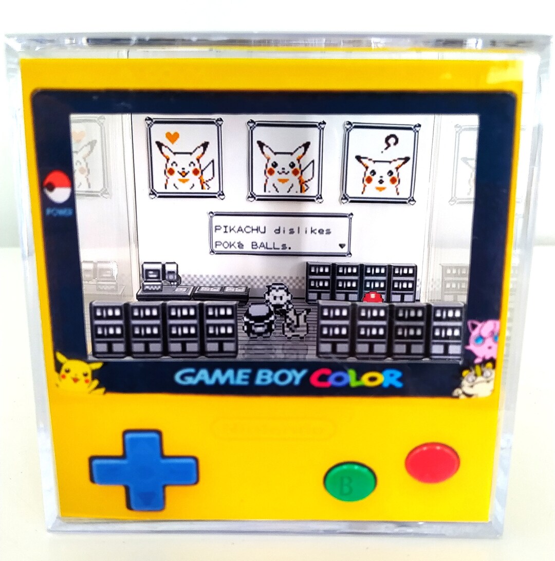 Diorama Cube 3D Game Boy Pikachu Edition - Etsy