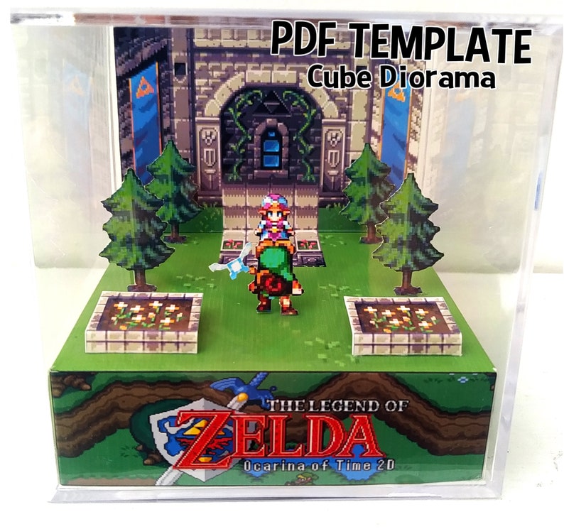 DIY Cube Diorama Template - Zelda Ocarina of Time 2D - Etsy