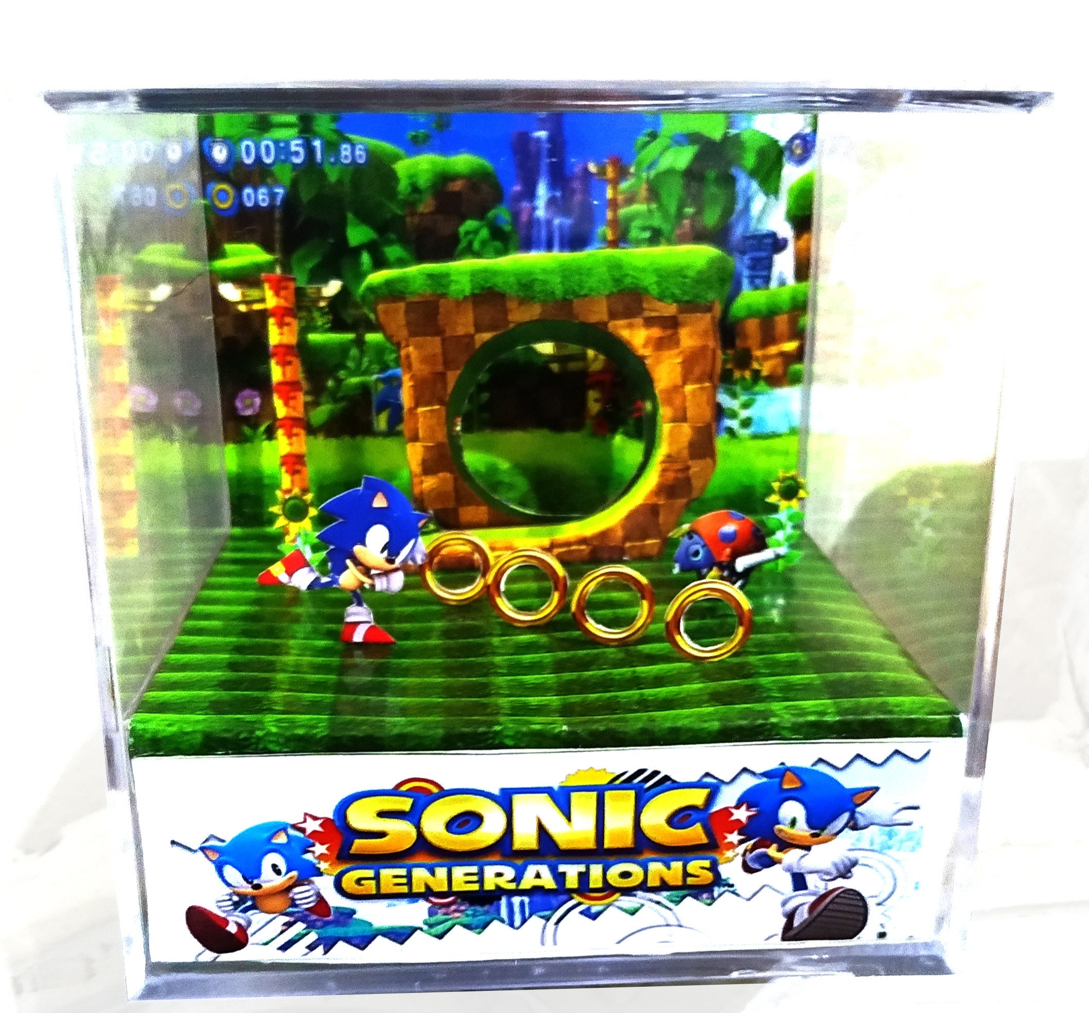 DIY Cube Diorama Template Sonic - Etsy