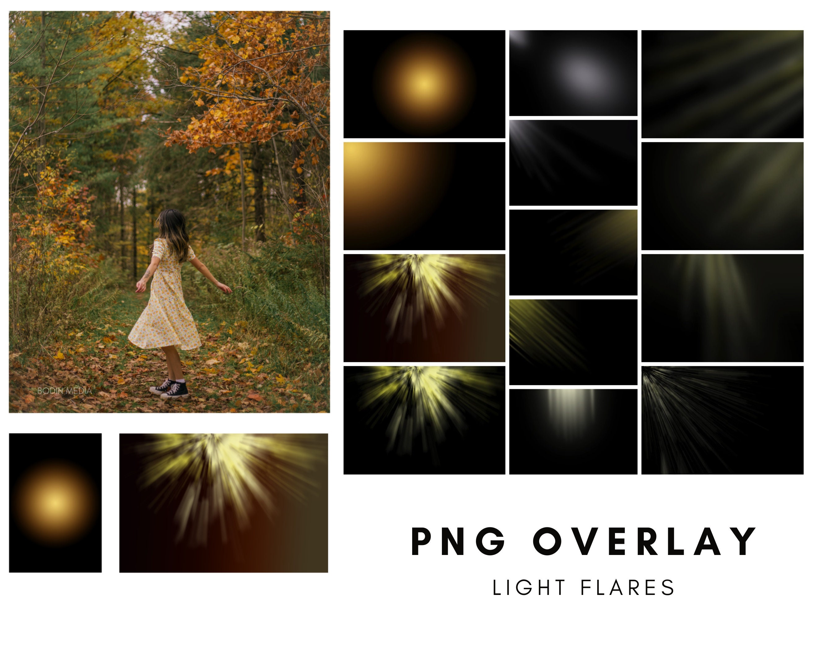 13 Light Flare Photoshop Overlays - Etsy