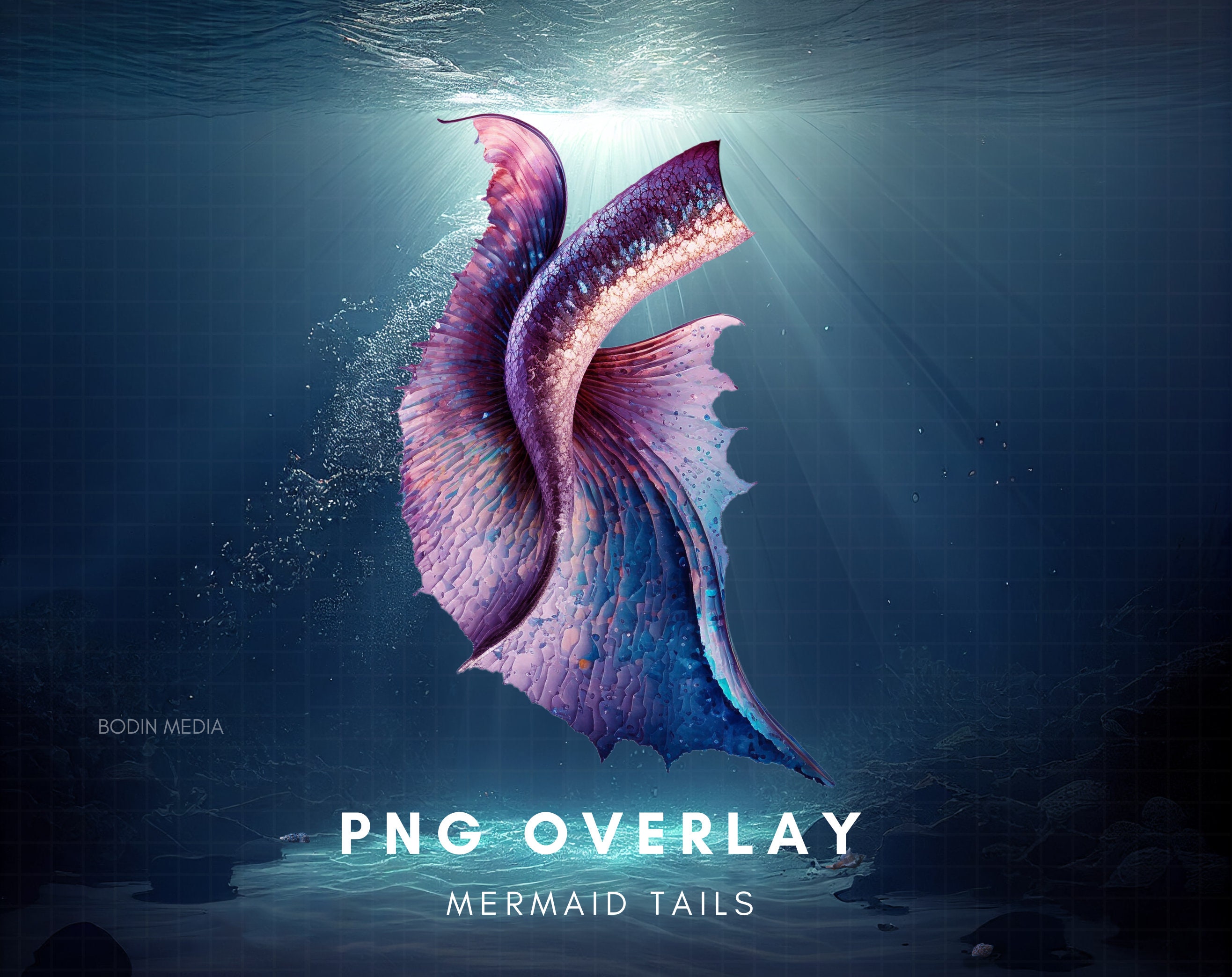 Pink Mermaid Tails PNG Overlay - Etsy