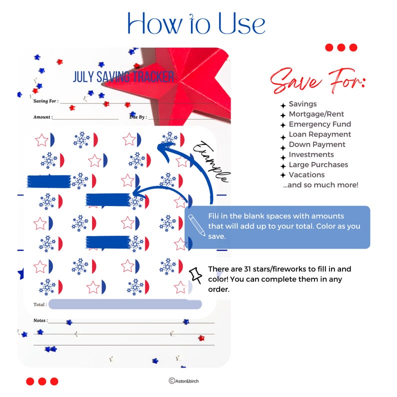 July 1K Savings Challenge| (printable) | Savings Tracker | Money ...