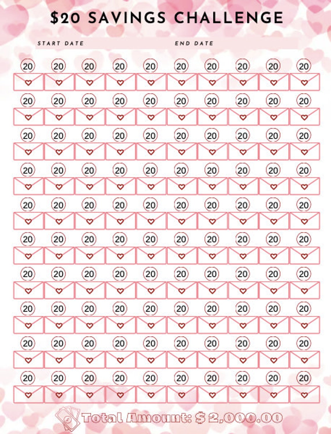 Savings Challenge Bundle Printable Savings Challenge Set Saving Tracker ...