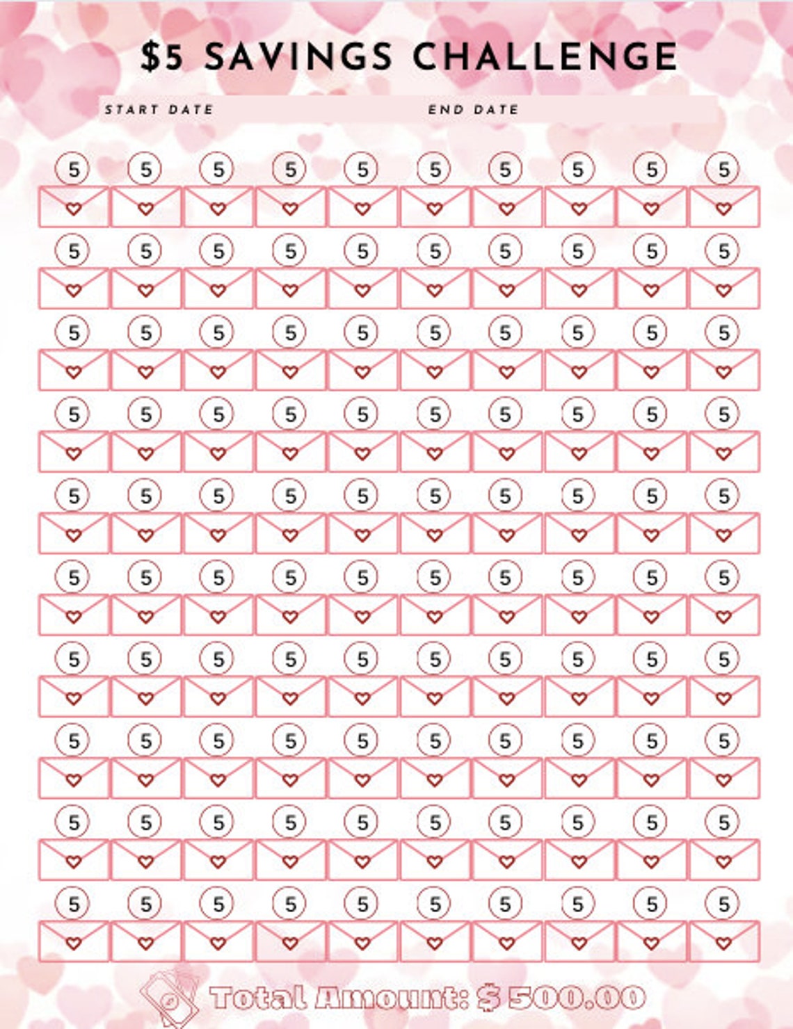 Savings Challenge Bundle Printable Savings Challenge Set Saving Tracker ...