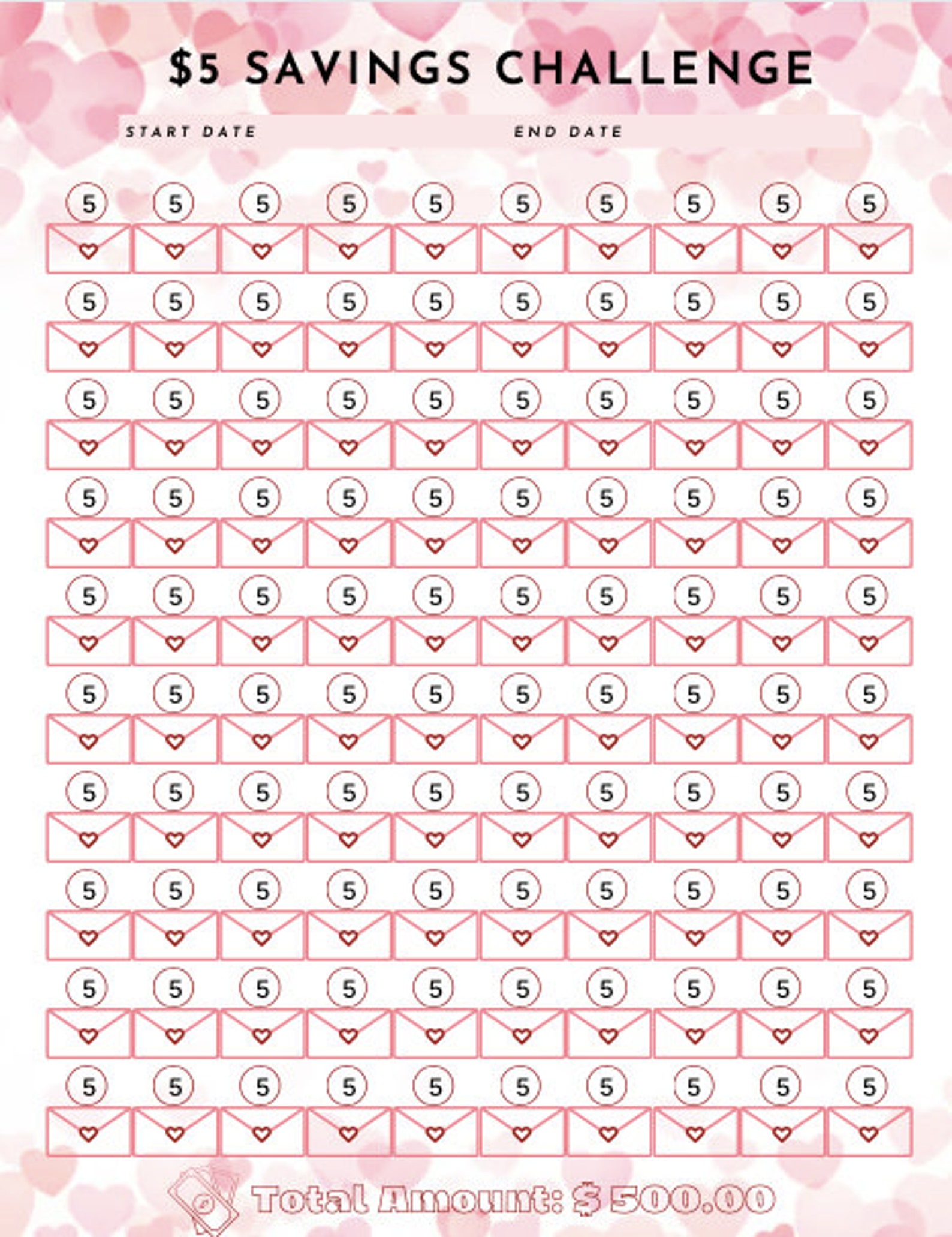 Savings Challenge Bundle Printable Savings Challenge Set Saving Tracker ...