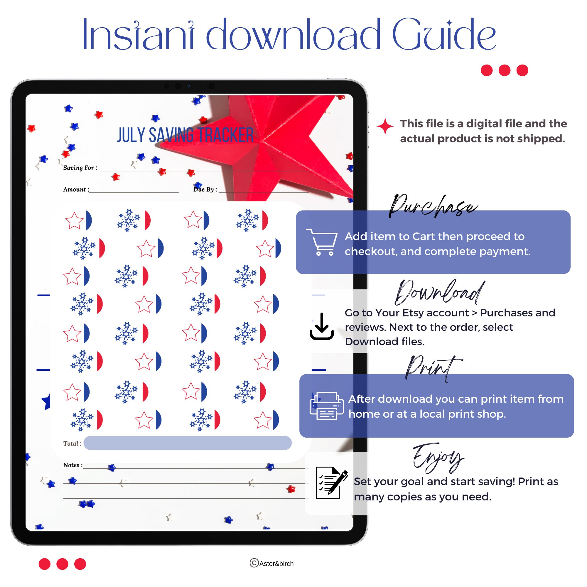 July 1K Savings Challenge| (printable) | Savings Tracker | Money ...