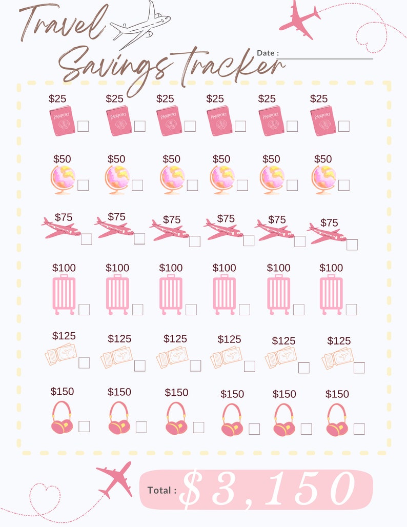 3K Savings Challenge (printable)| | Money Challenge | Savings Tracker ...