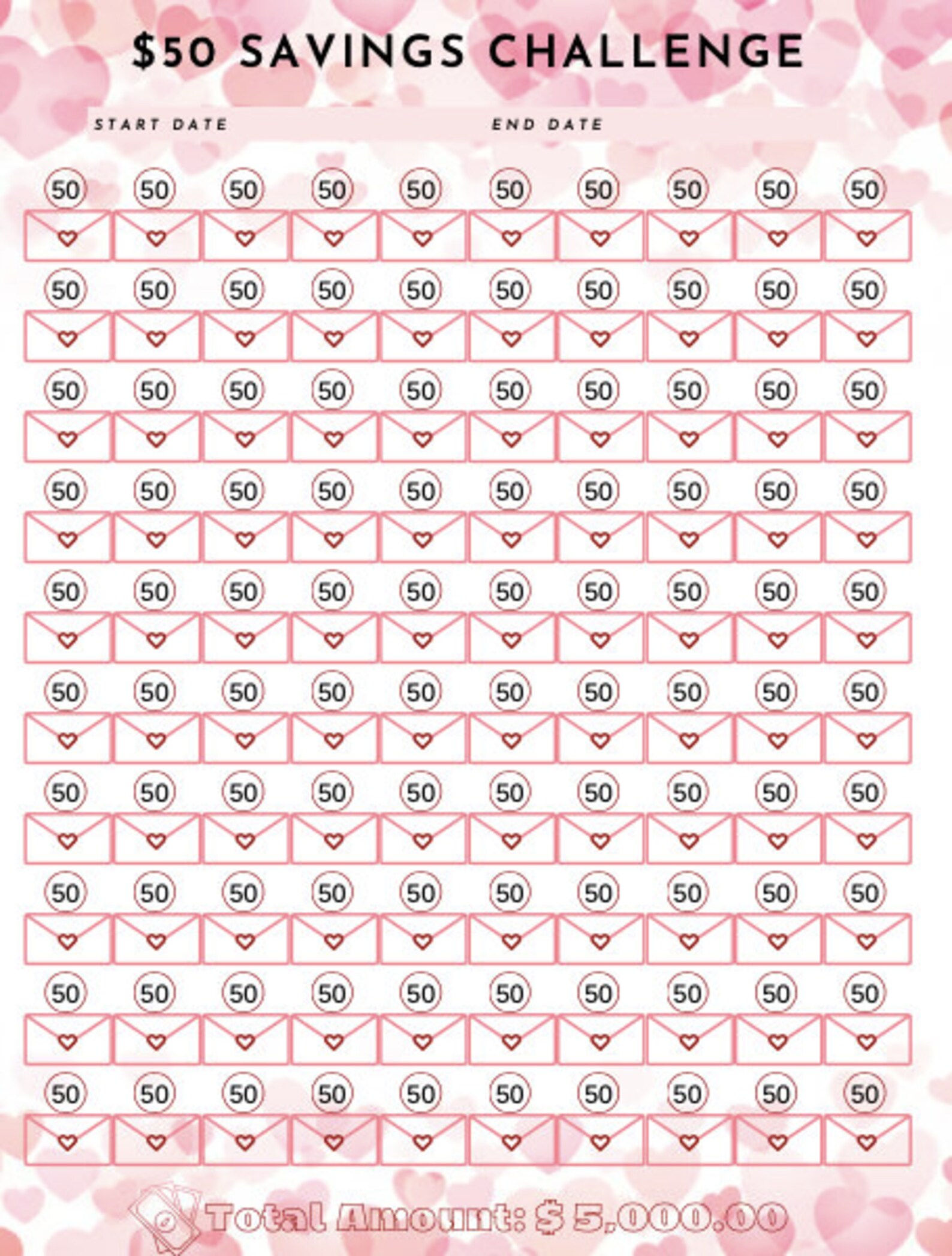 Savings Challenge Bundle Printable Savings Challenge Set Saving Tracker ...