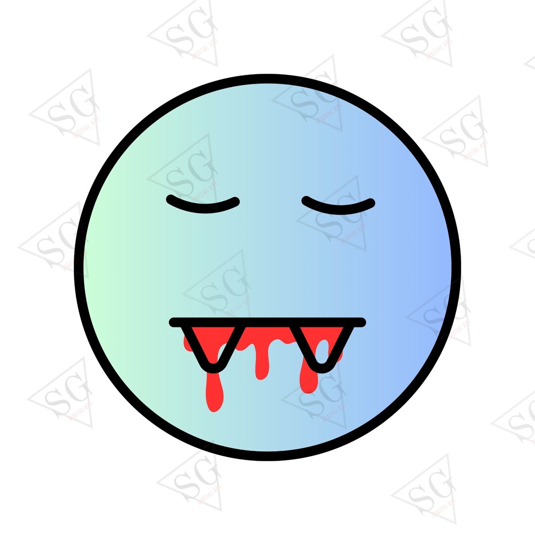 Vampire Dracula Smiley PNG, Funny Scary Face Sublimation File ...