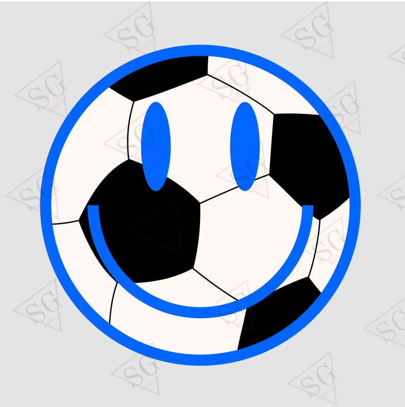 Soccer Ball Smiley Face Svg - Fun Happy Face Football Png- Soccer Ball ...