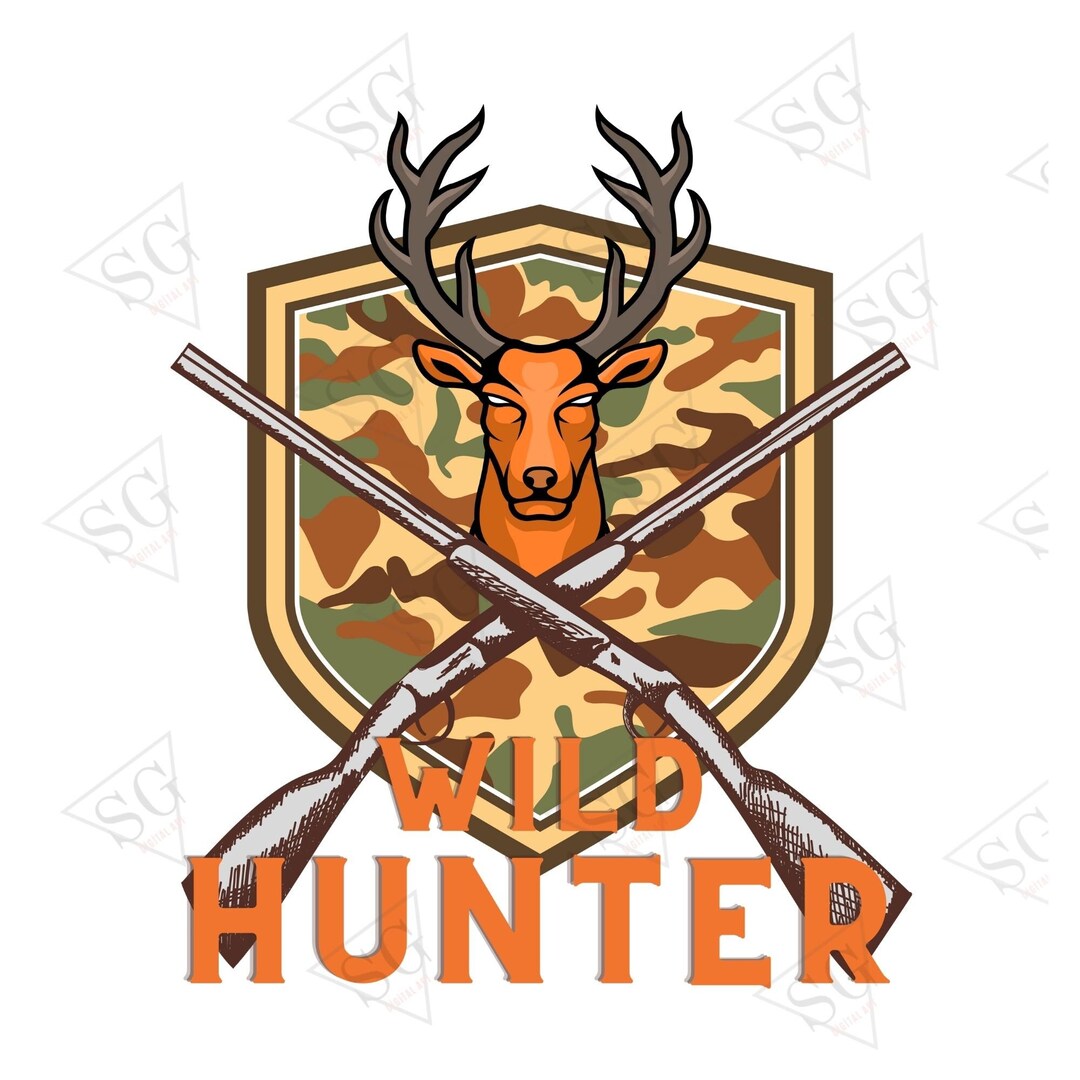 Camo Deer Hunter Png, Wild Hunter Camouflage and Guns Sublimation ...