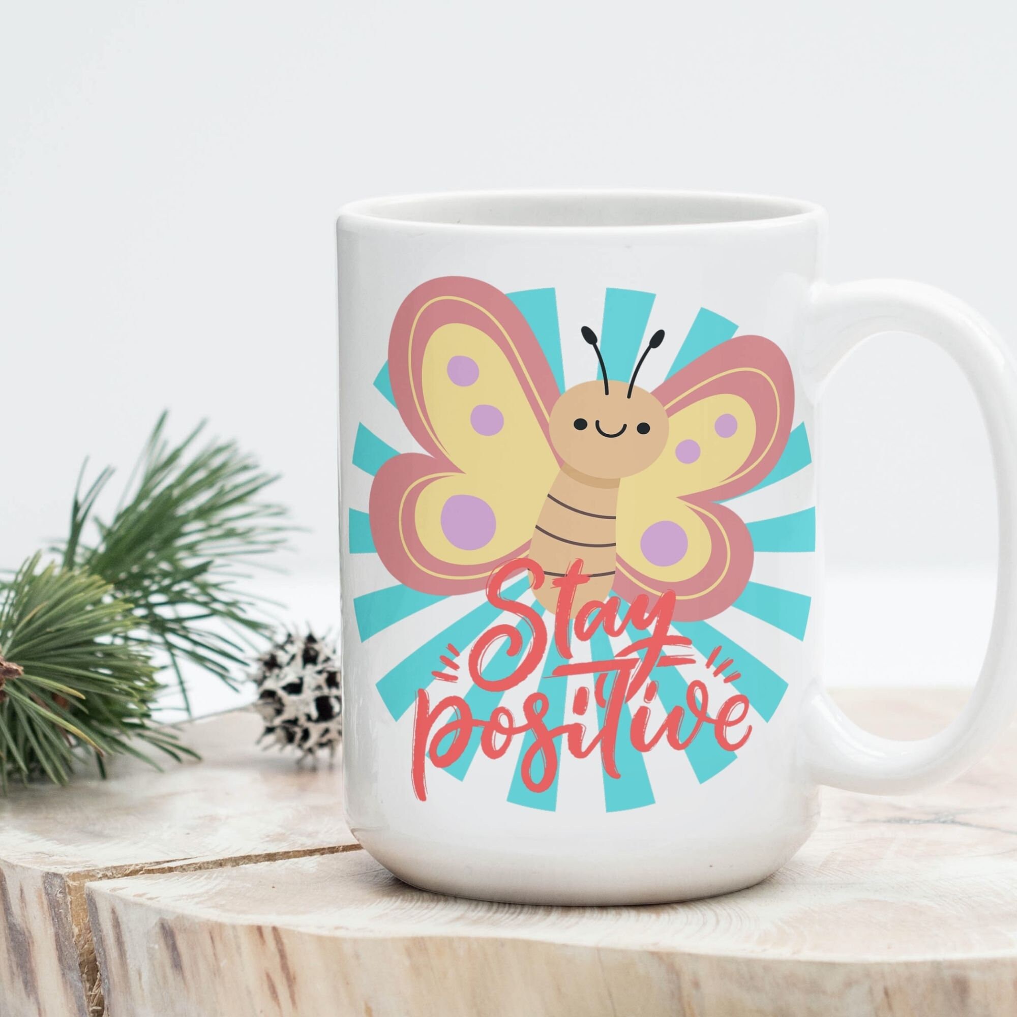 Stay Positive Butterfly PNG - Cute Inspirational Art - Butterfly ...