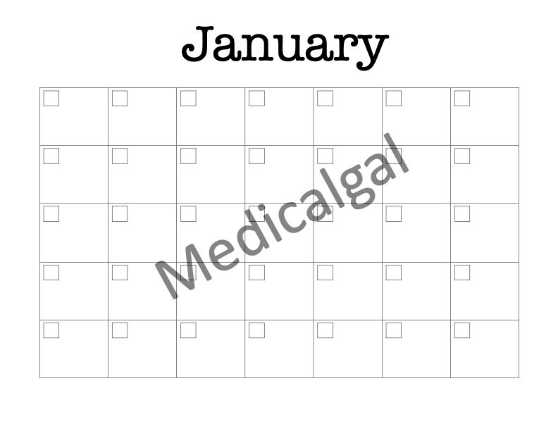 Undated Yearly Calendar - Etsy