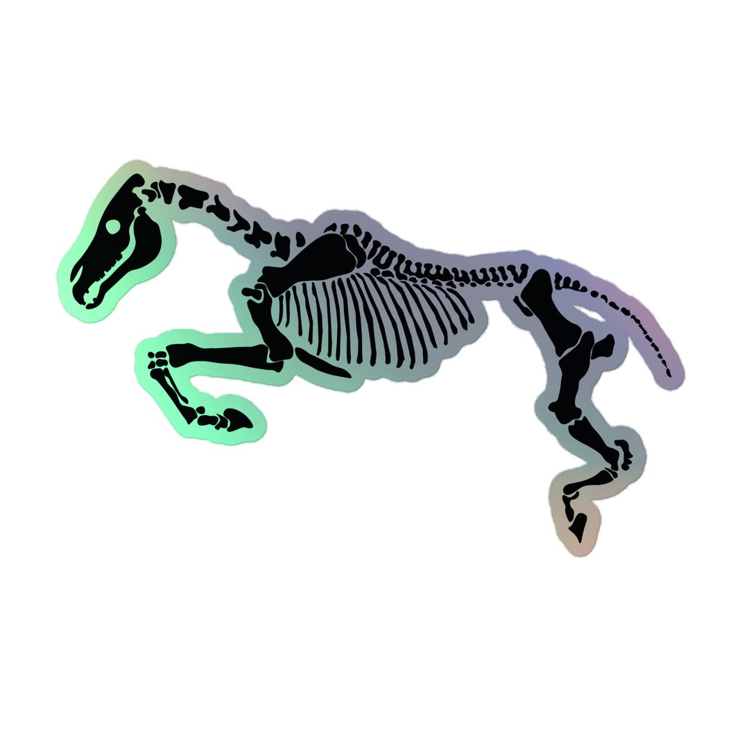 Jumping Skeleton Holographic Sticker - Etsy