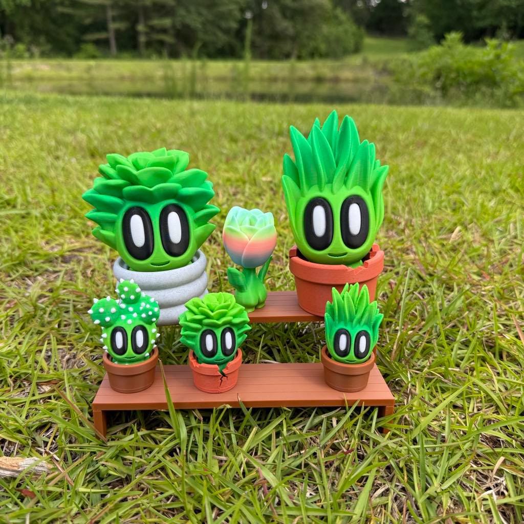 3d Printed Blob Lab Plants W/ Pot - Etsy