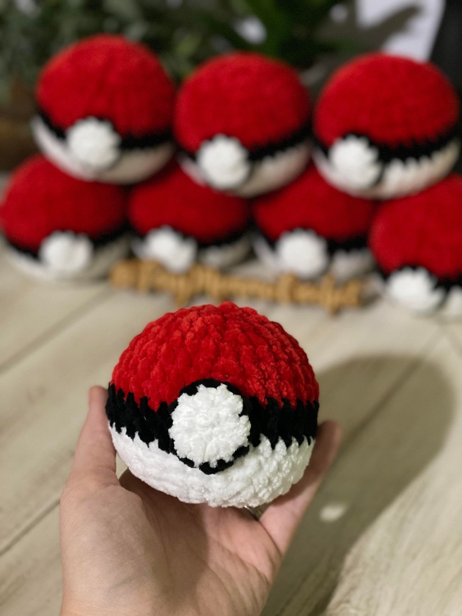 Crochet Pokeballs made to Order Pokemon - Etsy