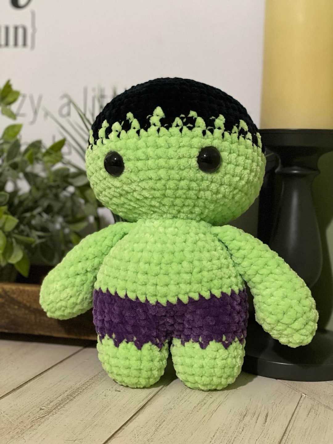 Hulk Inspired Crochet Plushie made to Order - Etsy