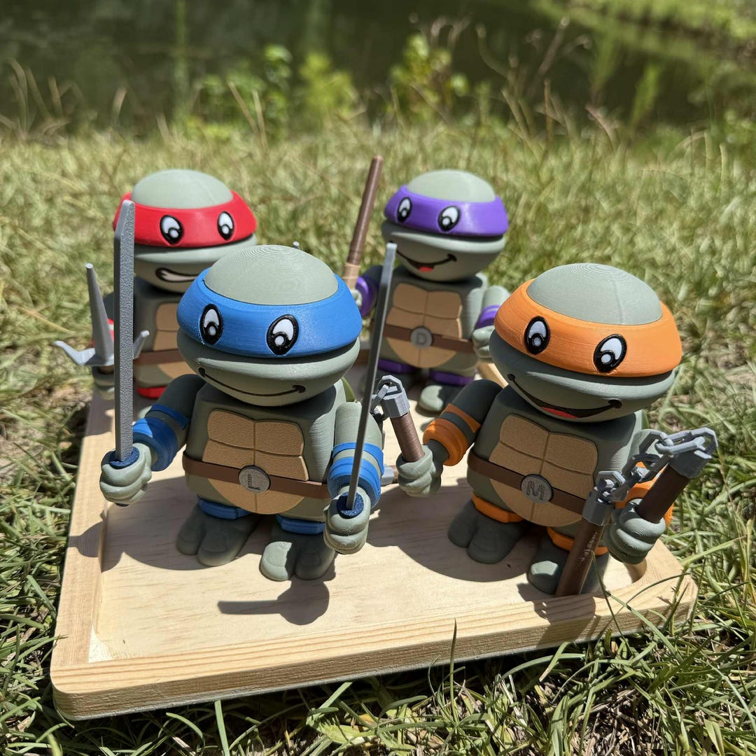 Fighting Turtles 3D Printed - Etsy