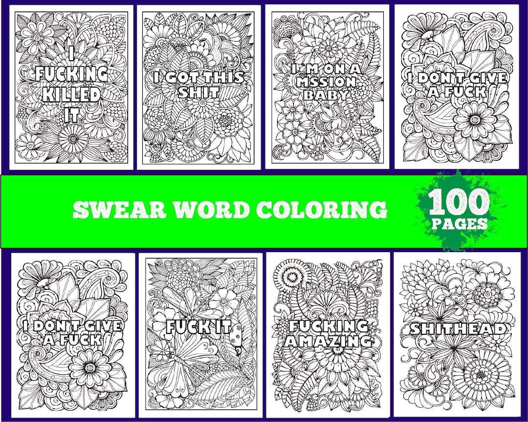 100 Swear Word Coloring Pages Swear Word Coloring Sheets Mandala ...
