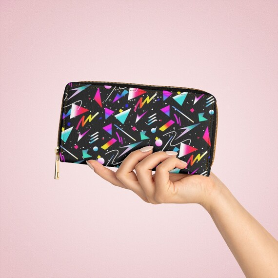 Zipper Wallet With an 80s Retro Design 80s Galaxy Wallet - Etsy