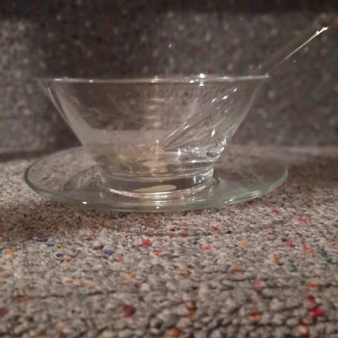 Vintage Princess House Crystal Heritage Condiment Bowl Set. - Etsy