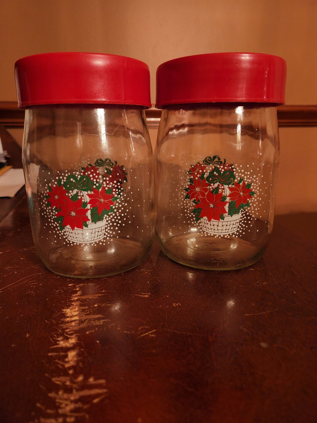 Carlton Glass Christmas Canister Set - Etsy