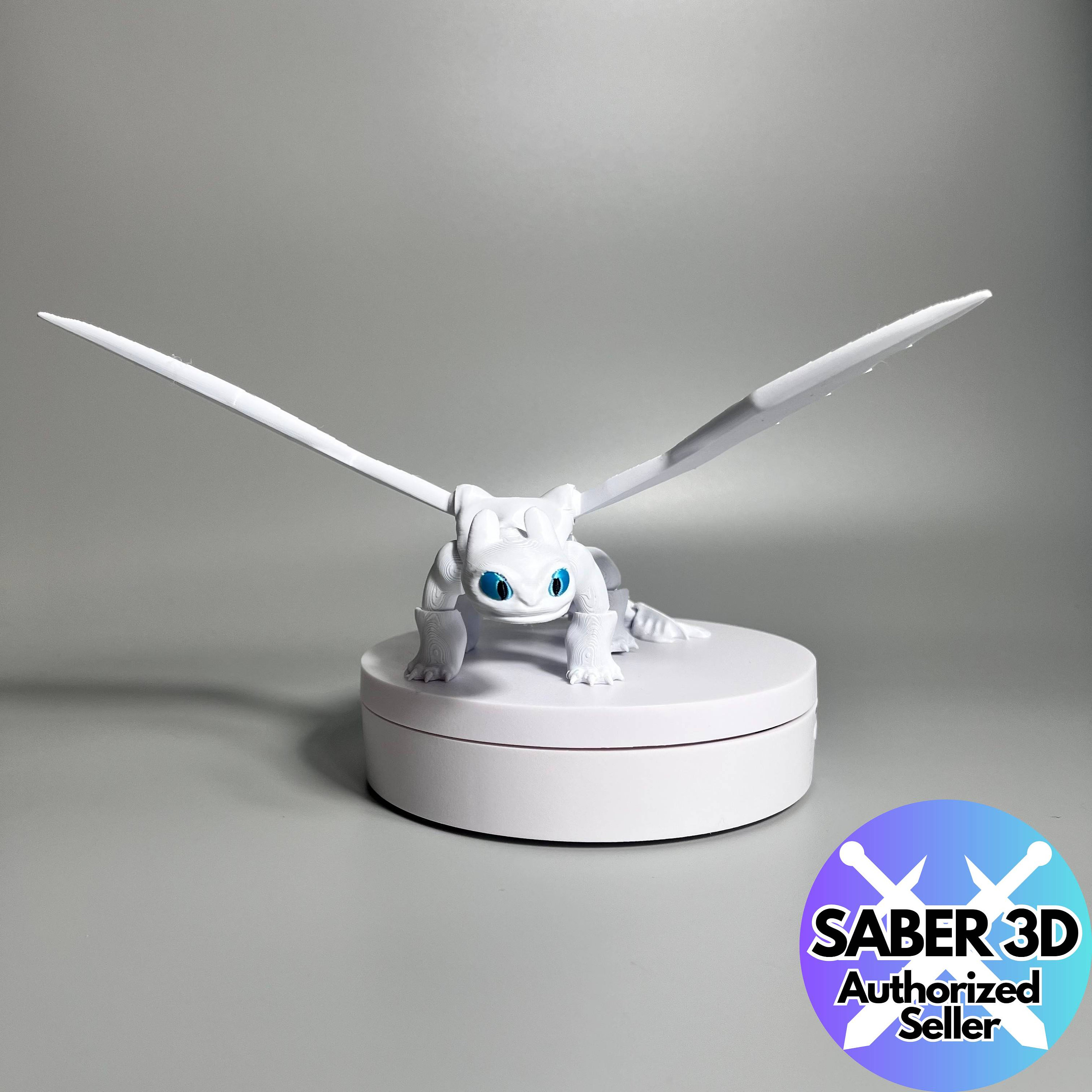 Articulated Toothless Girlfriend 3D Printed Light Fury - Etsy