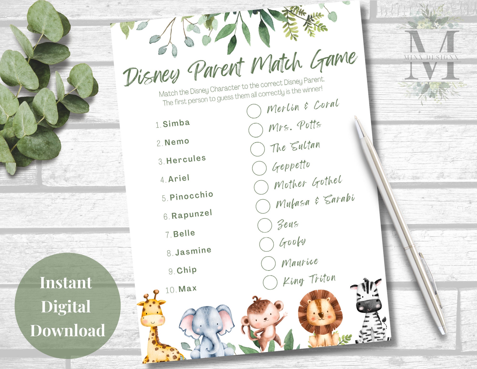 Bundle of Jungle Baby Shower Games, Safari Shower Activities, Zoo Baby ...