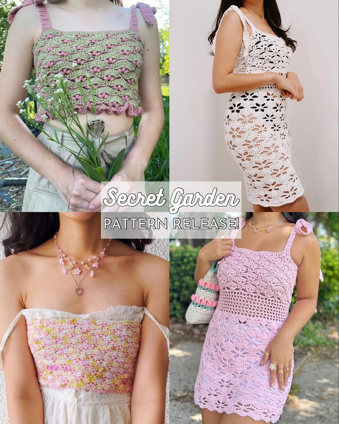 Secret Garden 4-in-1 Crochet Written Pattern - Etsy