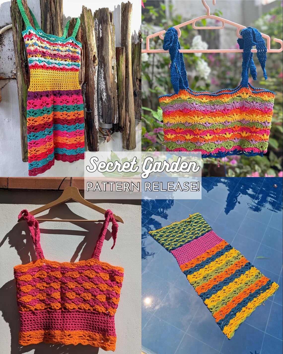 Secret Garden 4-in-1 Crochet Written Pattern - Etsy