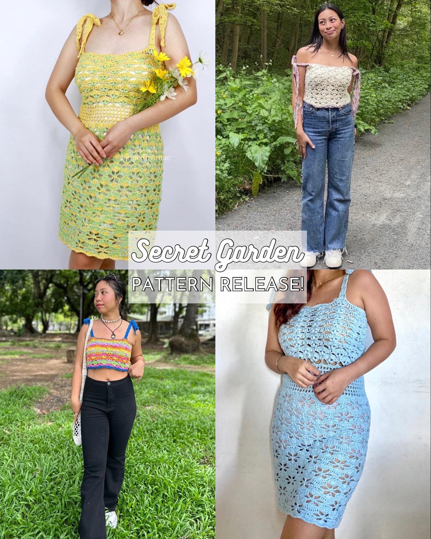 Secret Garden 4-in-1 Crochet Written Pattern - Etsy