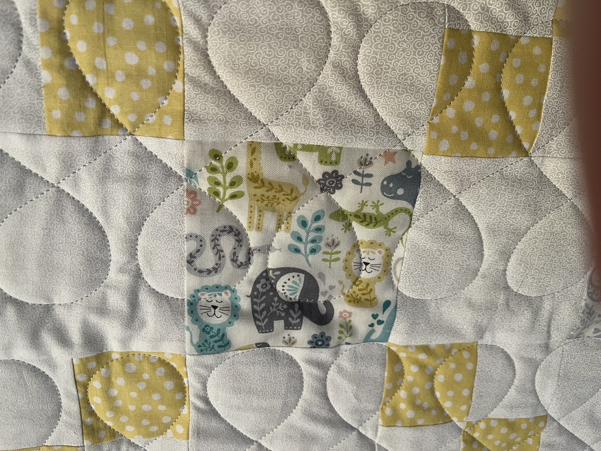 Baby Quilt zoo Animals in Yellow - Etsy