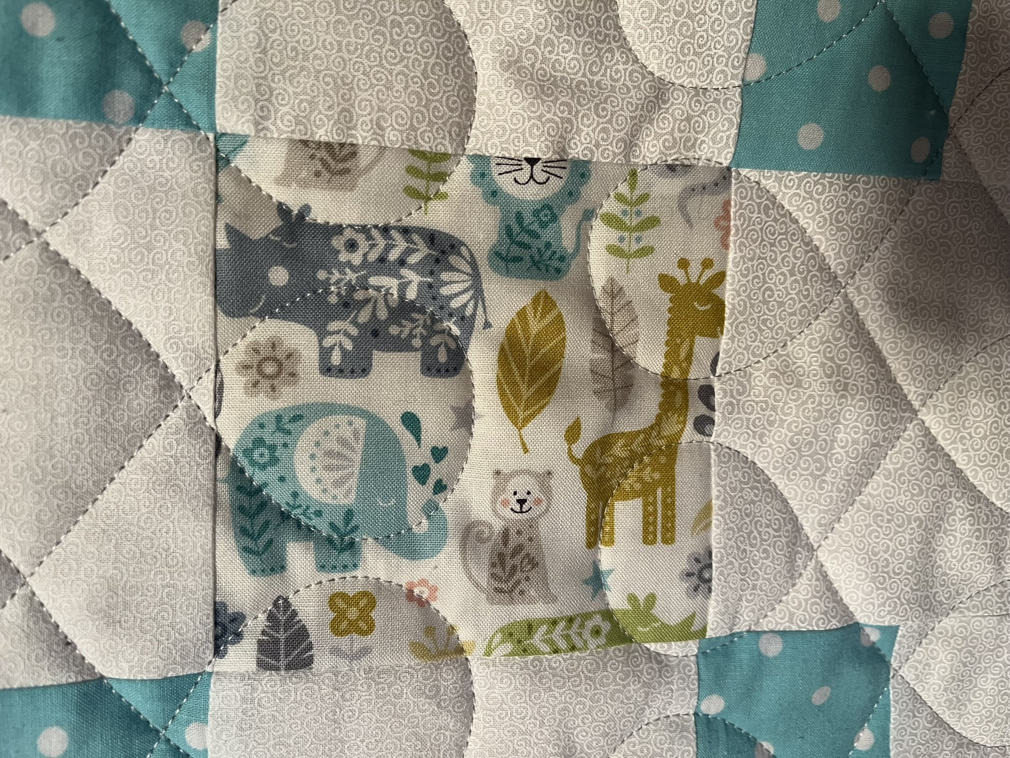 Baby Quilt - "zoo Animals" in Blue - Etsy