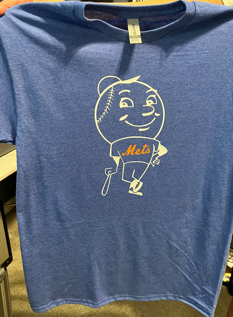NY Mets Shirt throwback Mr Met Custom Tee Mr Met Shirt - Etsy