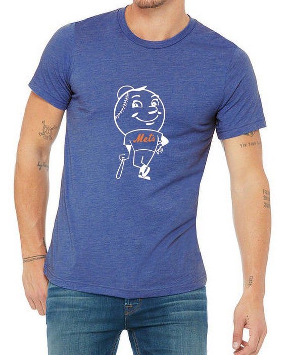 NY Mets Shirt throwback Mr Met Custom Tee Mr Met Shirt - Etsy