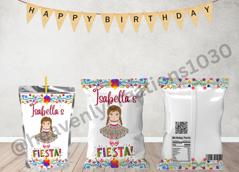 Mexican Fiesta Chip Bag Wrapper, Fiesta Birthday Favors, Mexican Favor ...