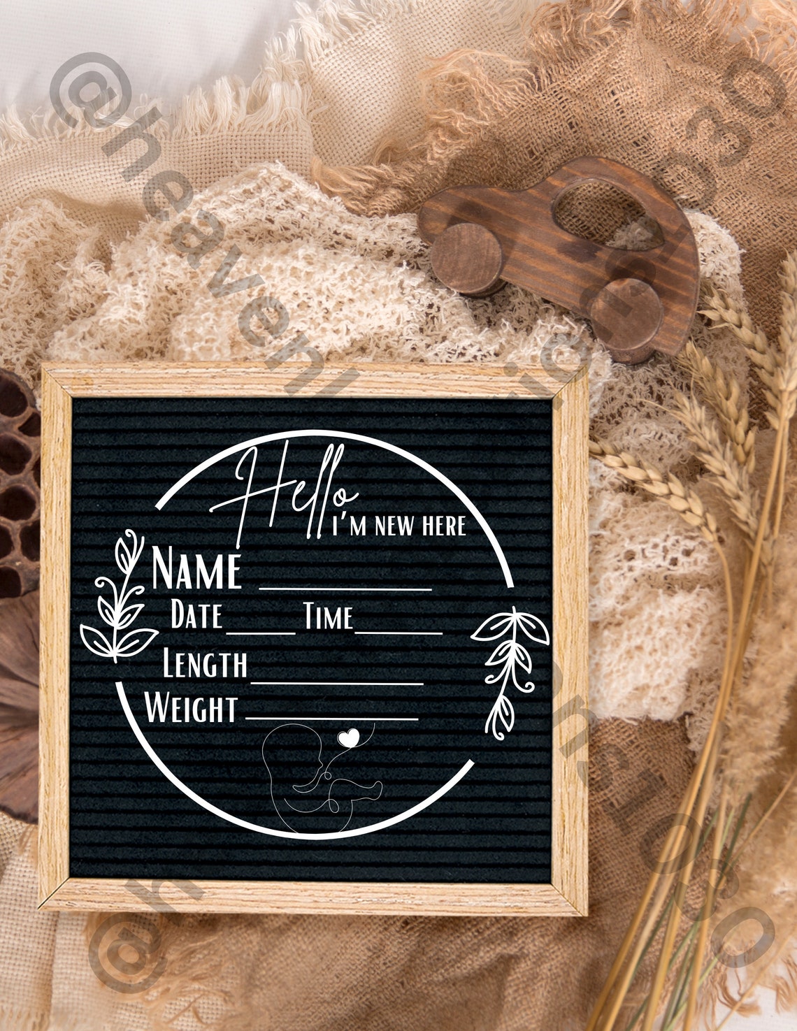 Round Baby Announcement Sign Svg, Baby Announcement Svg, Baby Photo ...