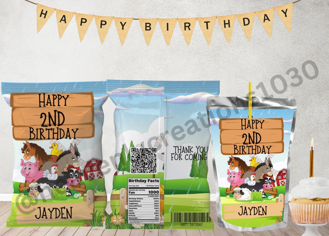 Farm Chip Bags Farm Chip Bag Template Farm Chipbag Editable - Etsy