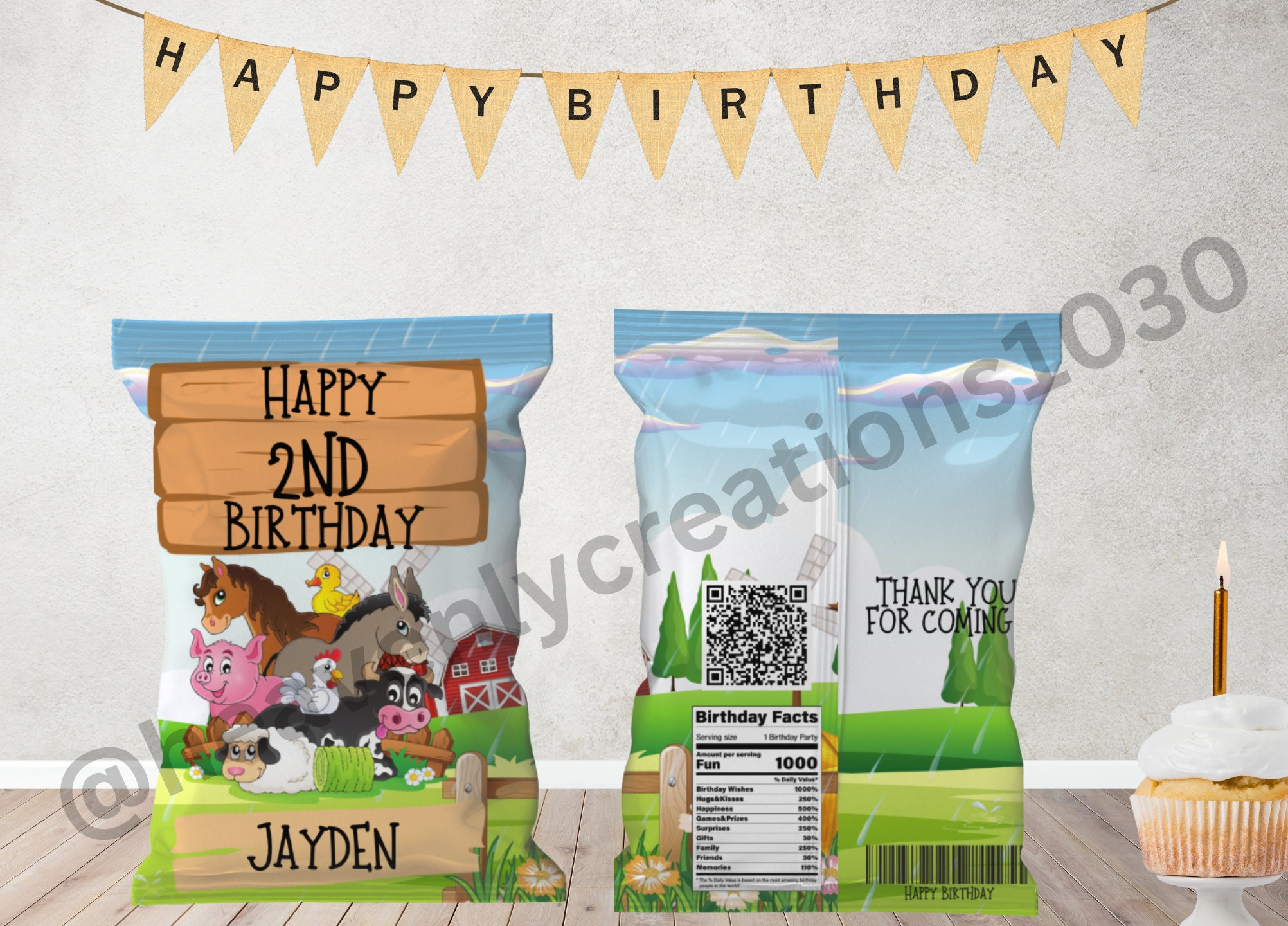 Farm Chip Bags Farm Chip Bag Template Farm Chipbag Editable - Etsy