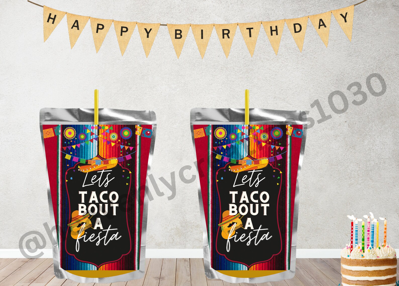 Mexican Fiesta Chip Bag Wrapper Fiesta Birthday Favors - Etsy