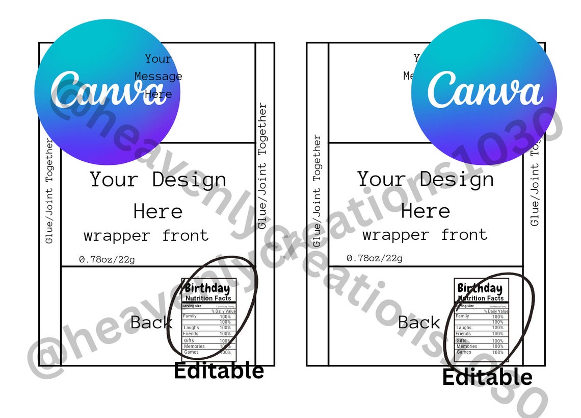 Personalized Rice Krispies Wrapper Template: Custom Canva Design (PDF ...