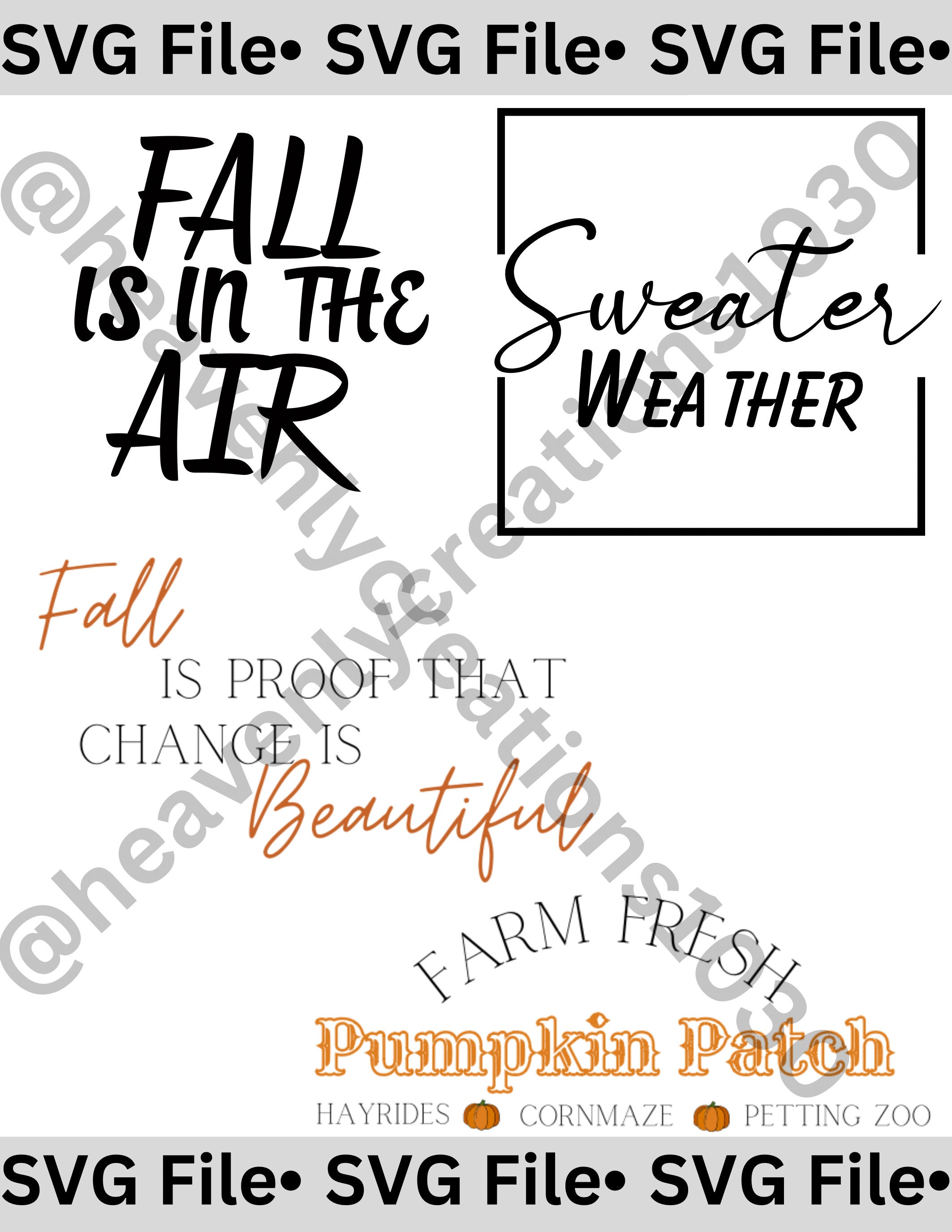 Fall Svg Fall Svg Bundle Hand Lettered Autumn Svg Thanksgiving Svg ...