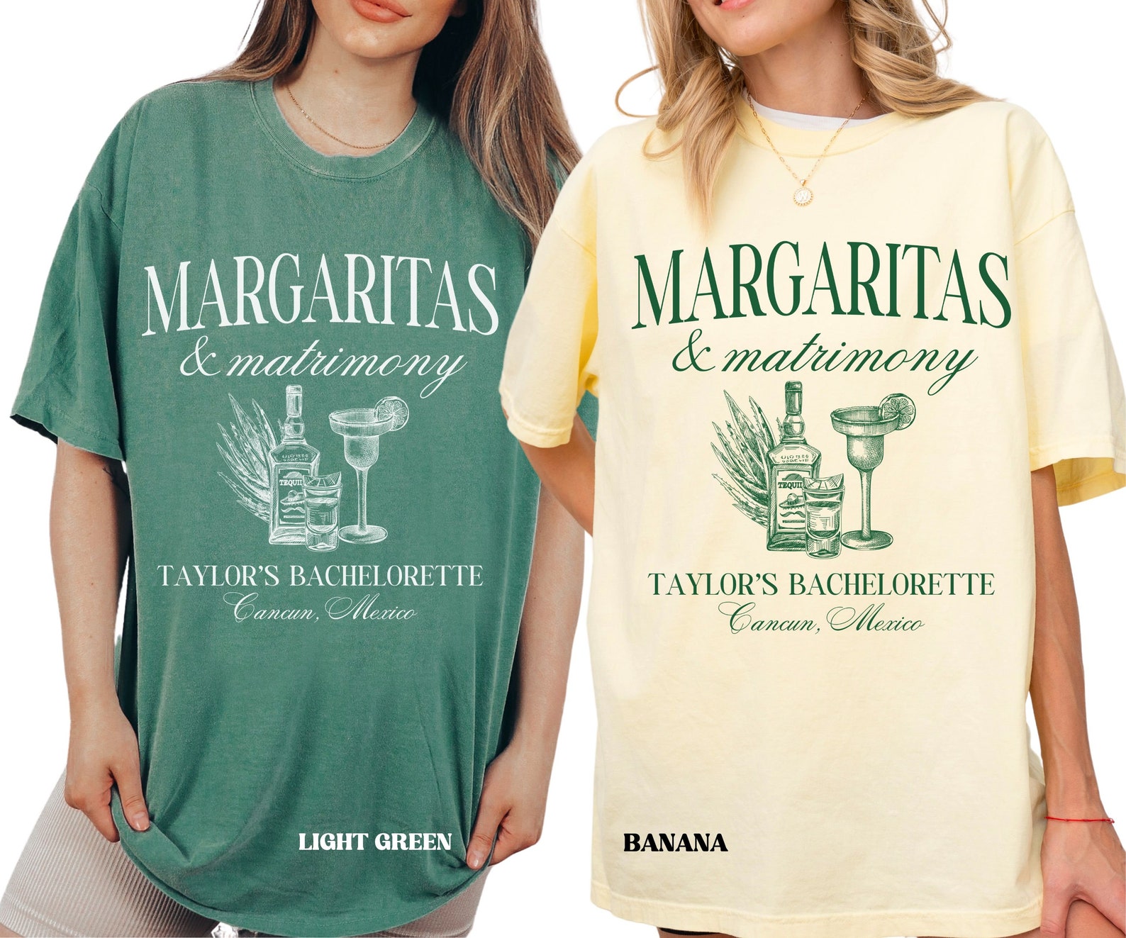 Custom Location Bachelorette Shirts, Margaritas and Matrimony Bridal ...