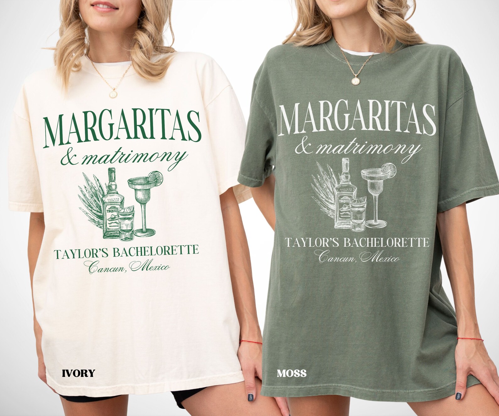 Custom Location Bachelorette Shirts, Margaritas and Matrimony Bridal ...